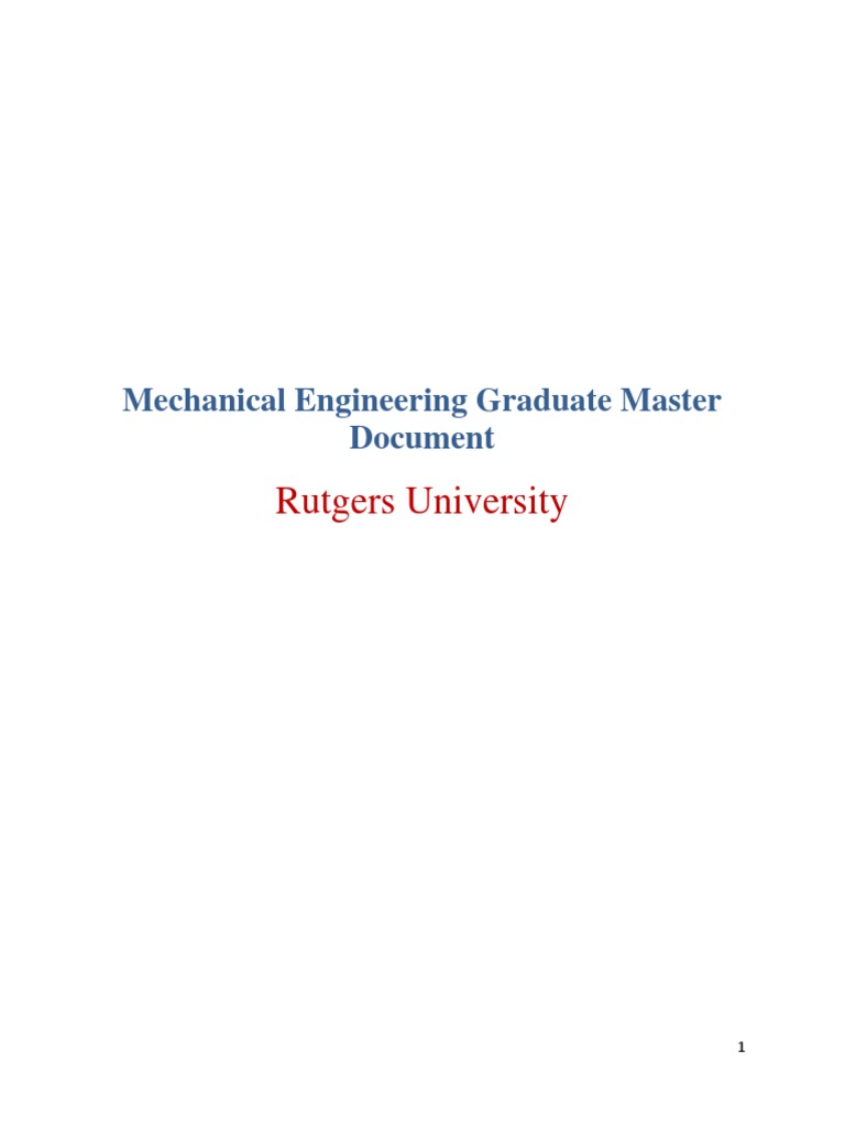 Mechanical Engineering Graduate Master Document V1 - 0 PDF | Download ...