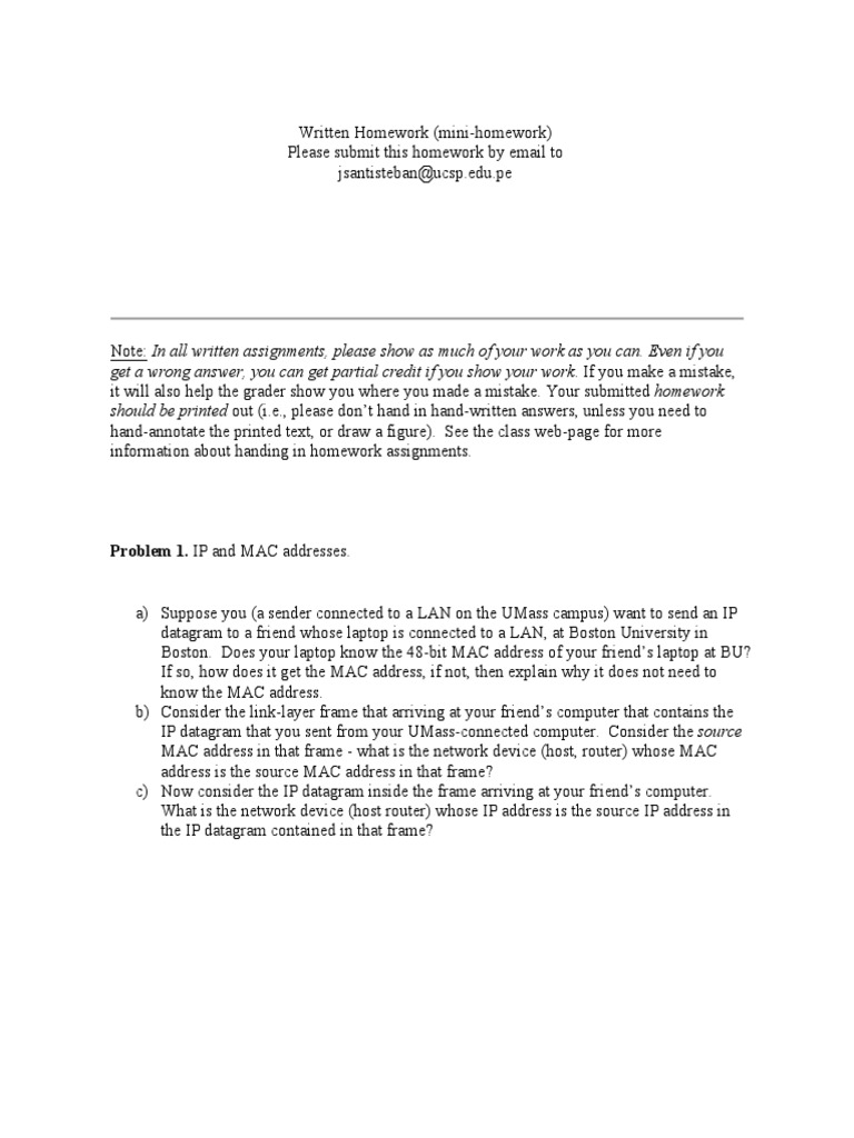 HW 6 | PDF | Network Switch | Node (Networking)
