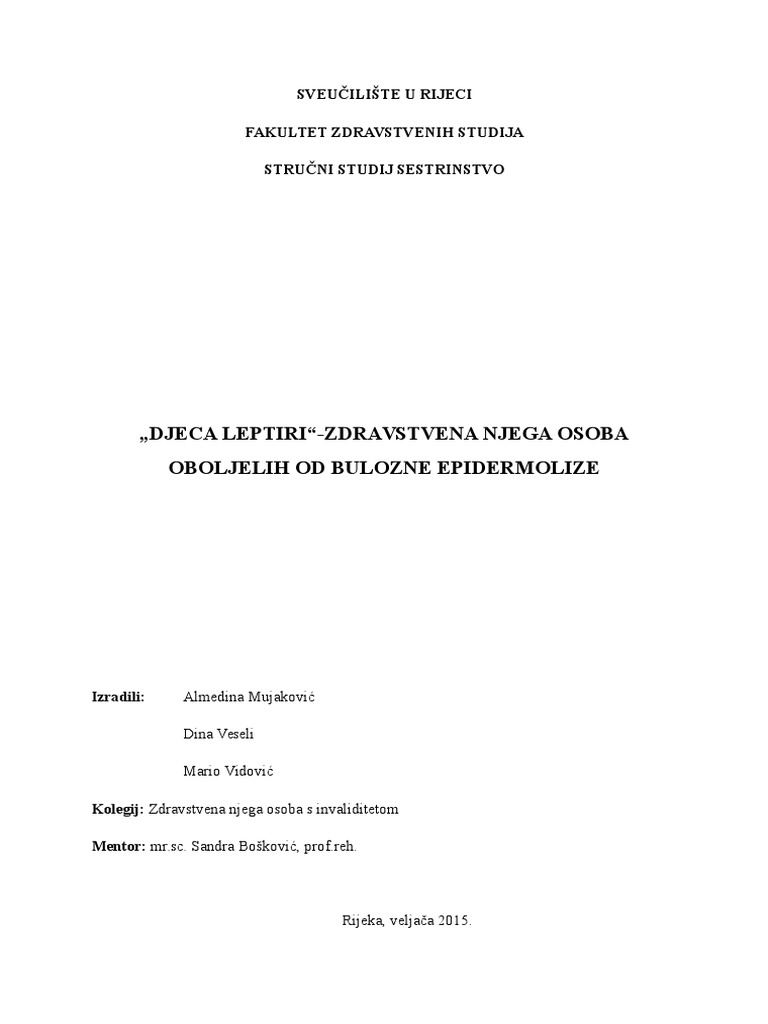 Bulozna Epidermoliza | PDF