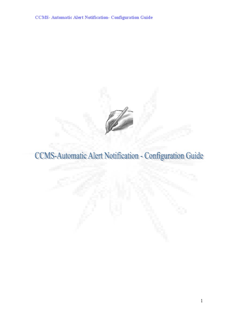 CCMS Alert Notification Setup Guide | PDF