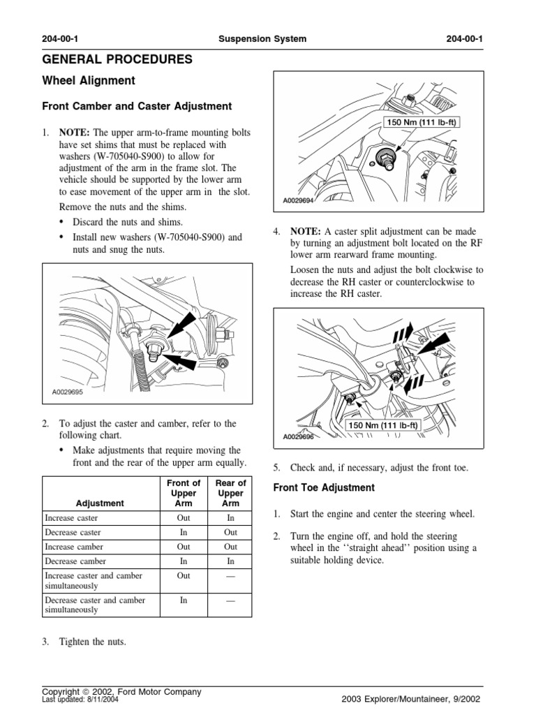 Wheel Alignment General Procedures PDF | PDF | Nut (Hardware) | Steering