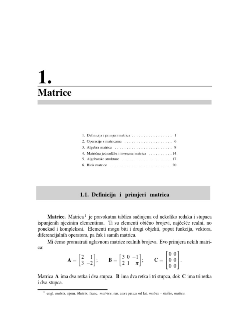 Matrice | PDF