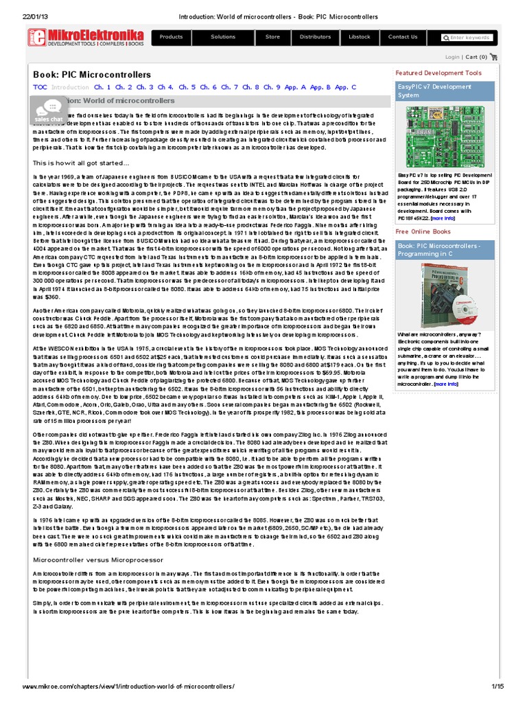 01 Introduction - World of Microcontrollers - Book - PIC Microcontrollers | PDF ...
