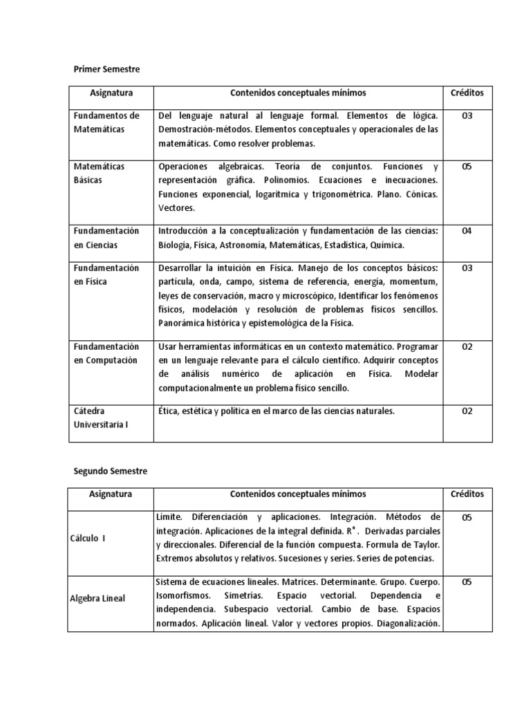 Contenidos Minimos Fisica | PDF | Física | Simulación
