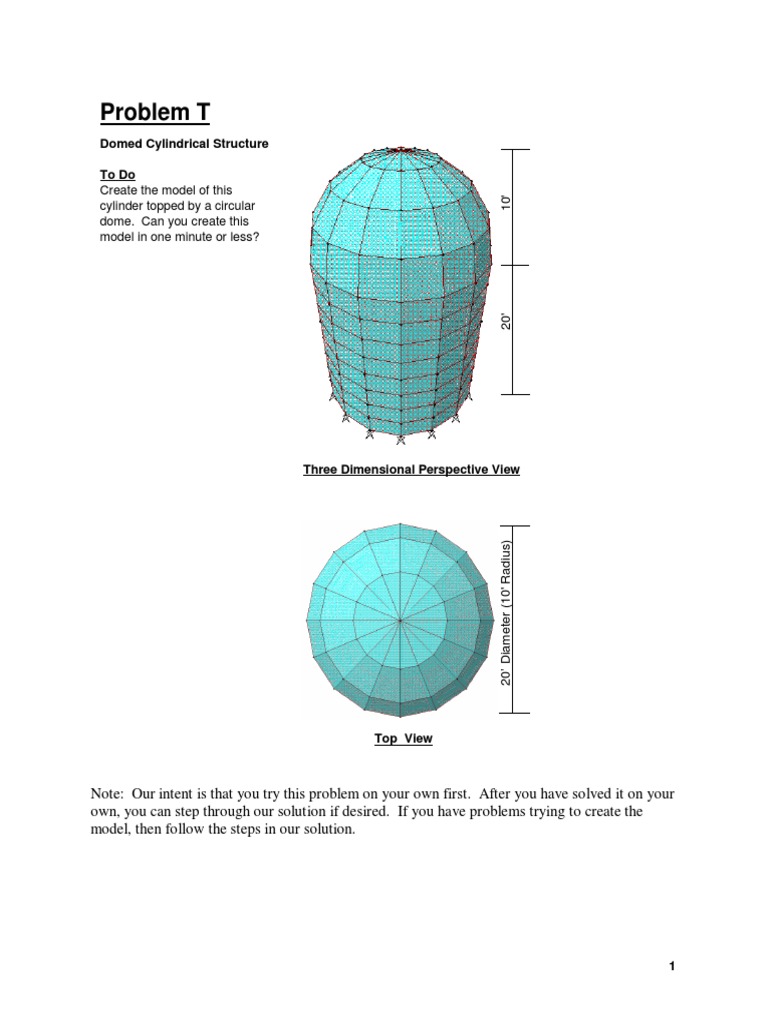 Domed Cylinder Model Creation Guide | PDF | Home & Garden | Computers