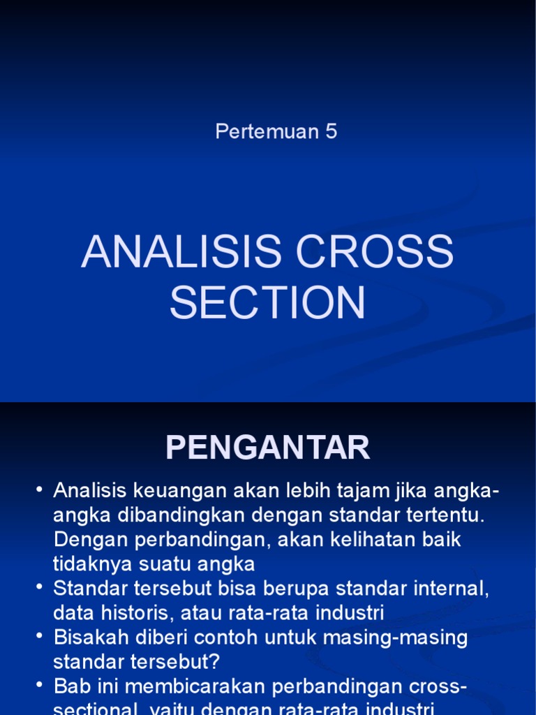 Analisis Cross Section | PDF