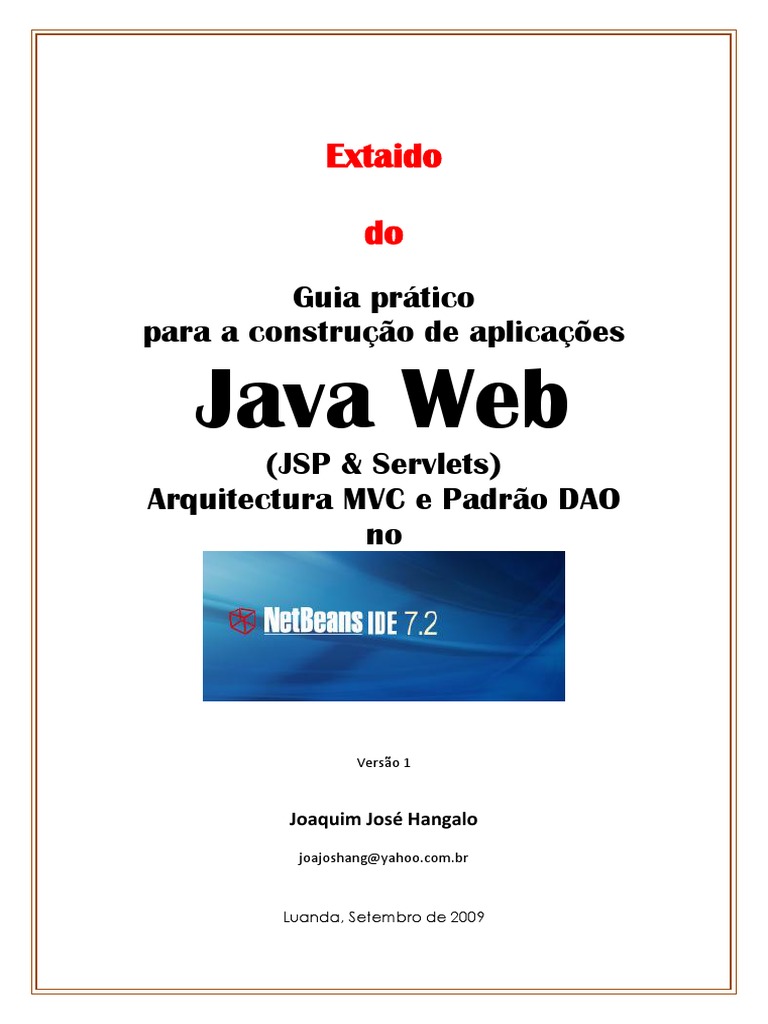 CRUD Basico Com JSP Servlet MVC DAO | Download grátis PDF | Modelo cliente – Servidor | Páginas ...