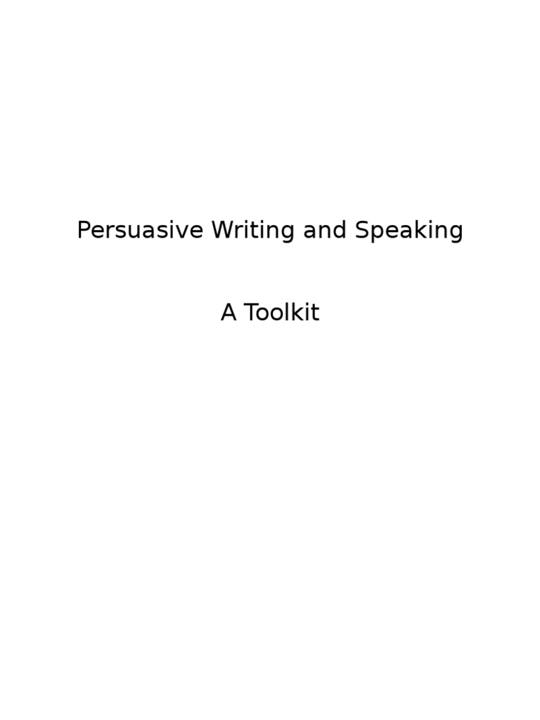 Guide To Classical Persuasive Speech Writing | PDF | Rhetoric | Public ...