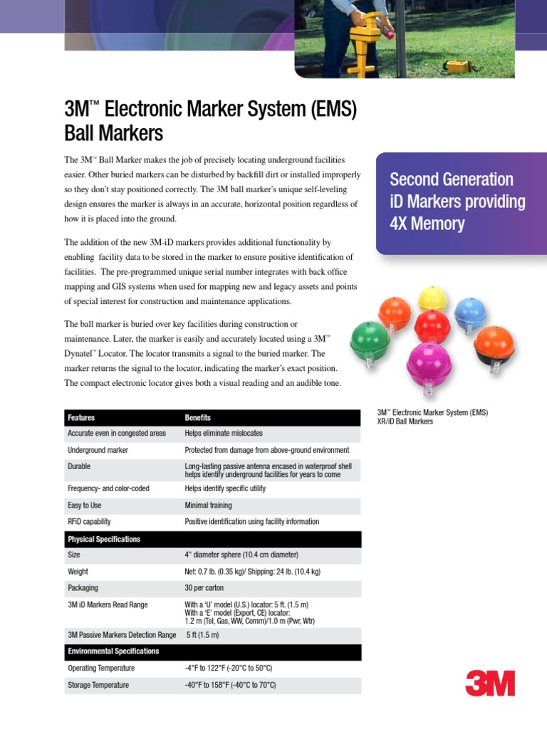 3M Electronic Marker System (EMS) Ball Markers: Second Generation Id ...
