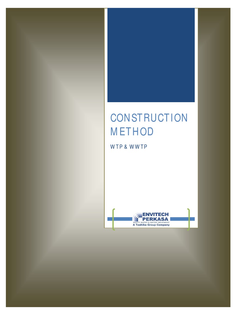 Construction Method For WTP WWTP PDF | PDF | Deep Foundation | Drilling