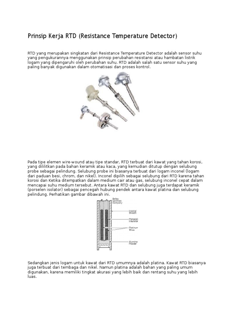 Prinsip Kerja Sensor RTD