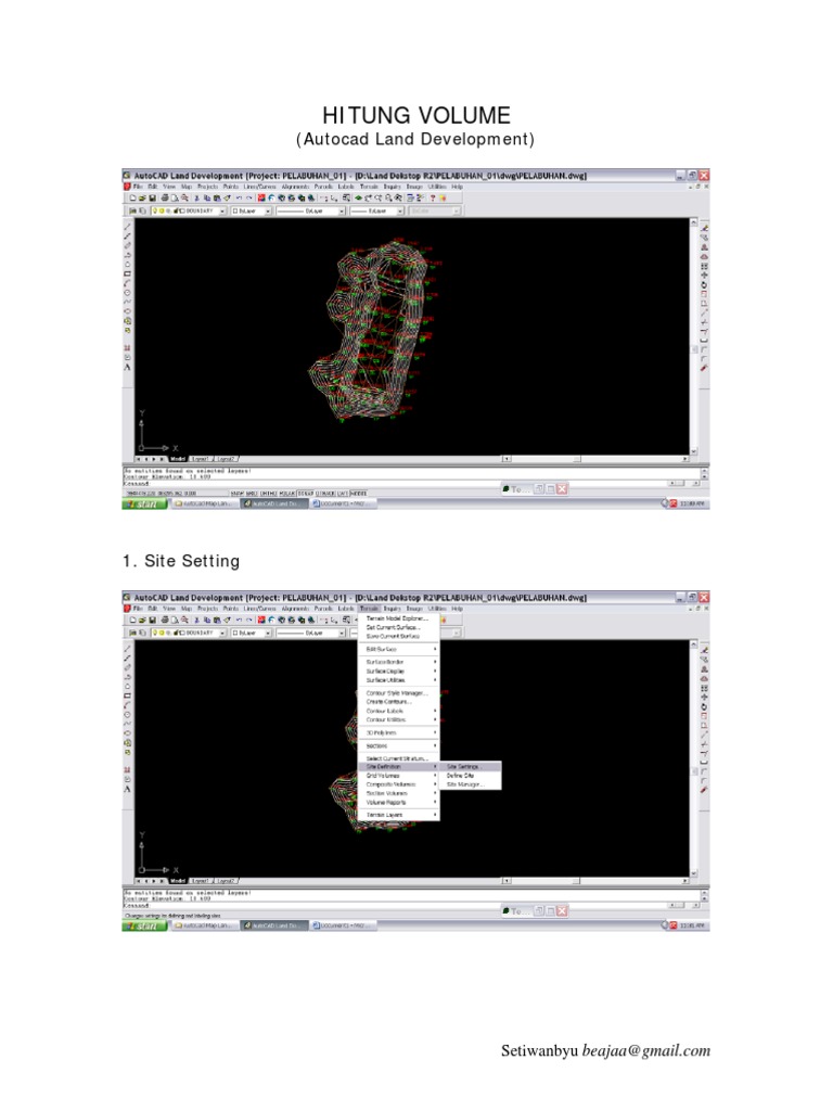 Hitung Volume Dengan Autocad LD | PDF | Griya & Taman | Komputer