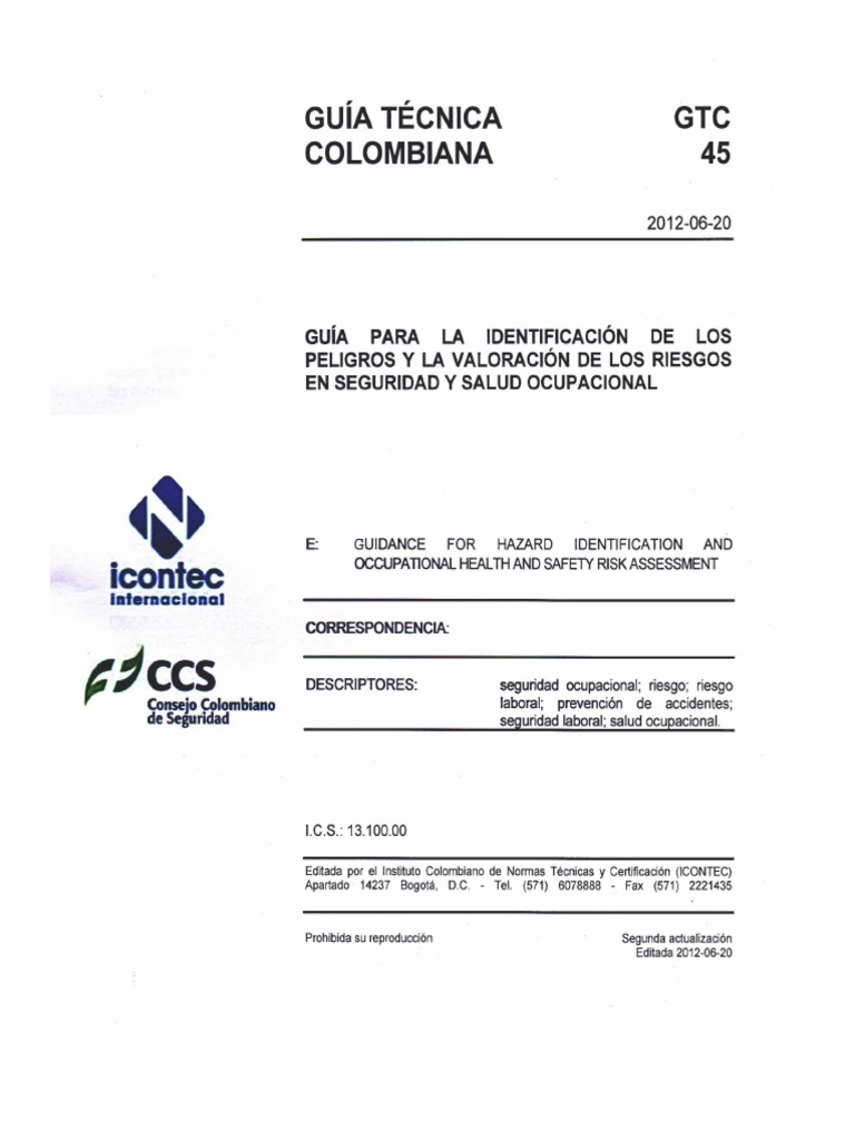 GTC 45 2012 (Segunda Actualización) | PDF