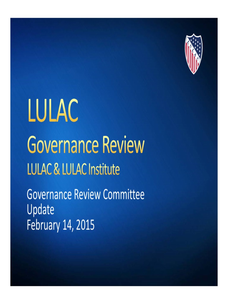 LULAC Governance Study PDF | PDF | Board Of Directors | Governance