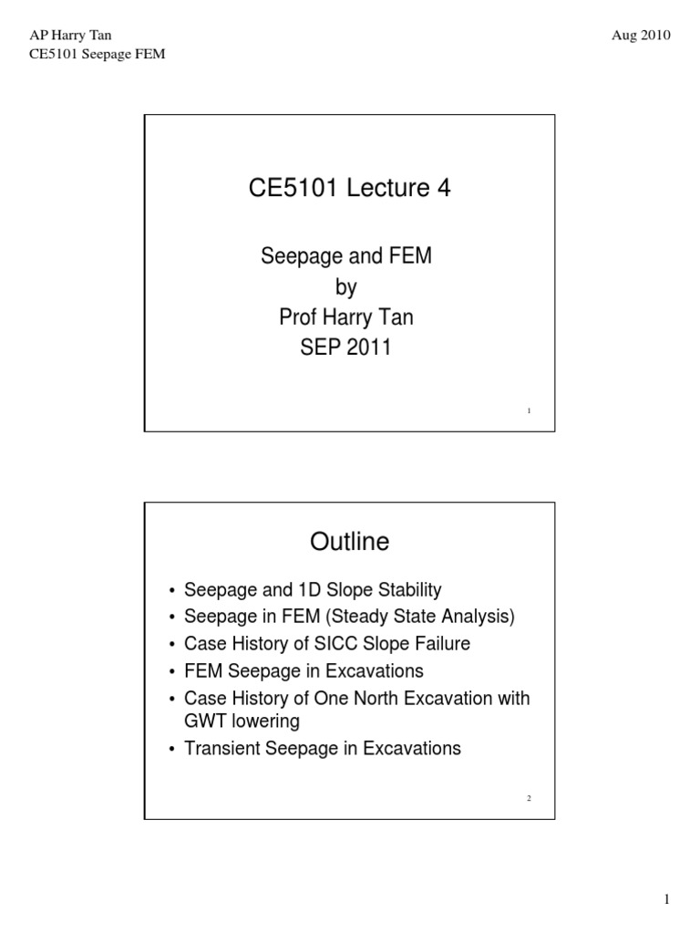 Seepage Analysis in FEM Applications | PDF | Soil Mechanics ...