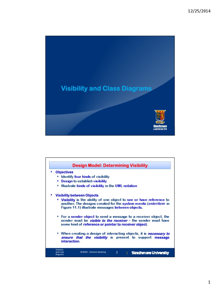 UML Class Diagram Visibility Explained | PDF | Method (Computer ...