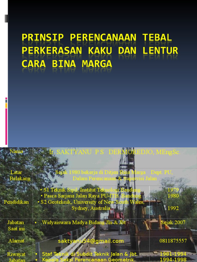 Prinsip Perencanaan Tebal Perkerasan Kaku & Lentur, Cara Bina Marga, 37 Hal. | PDF | Sains ...