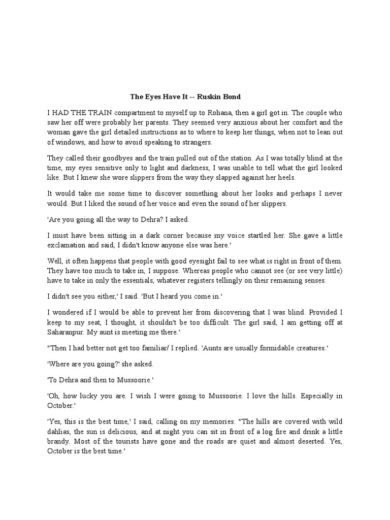 The Eyes Have It | Fiction & Literature