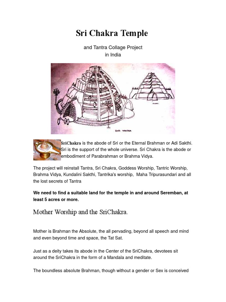 Sri Chakra Temple | PDF | Tantra | Religious Behaviour And Experience