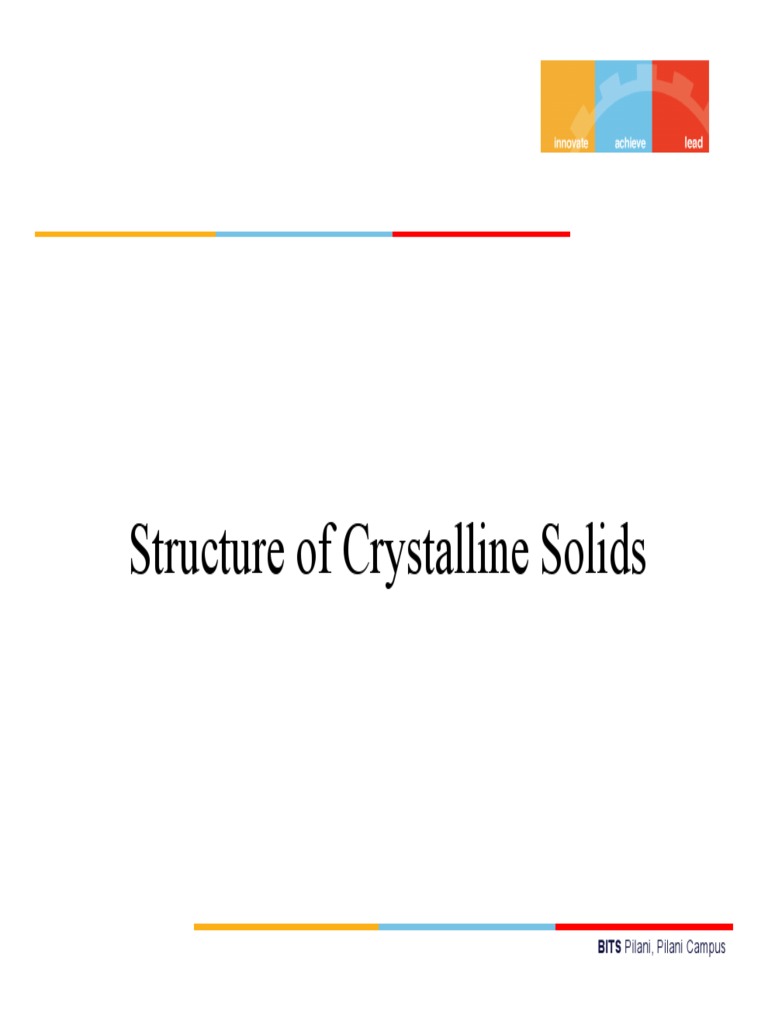 Crystalline Solids | PDF | Crystal Structure | Crystal