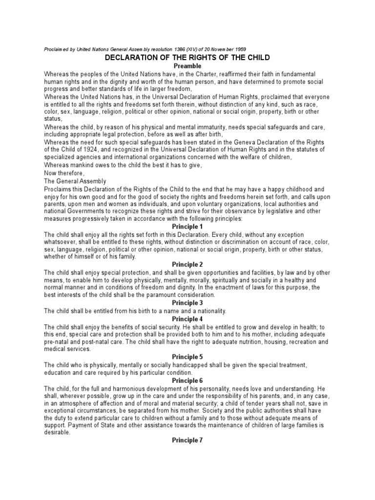 Rights of The Child | PDF | Children's Rights | Human Rights