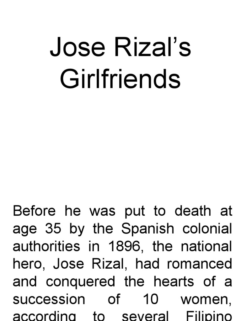9 Jose Rizal s Girlfriends | Philippines