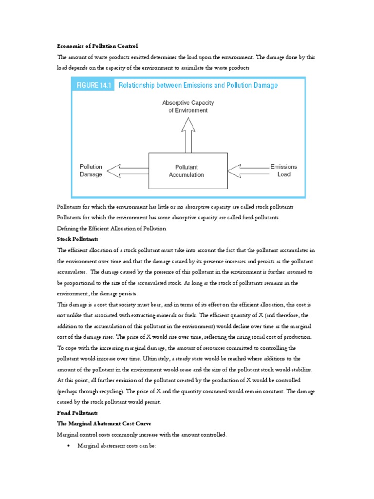 Economics of Pollution Control | PDF | Chlorofluorocarbon | Kyoto Protocol