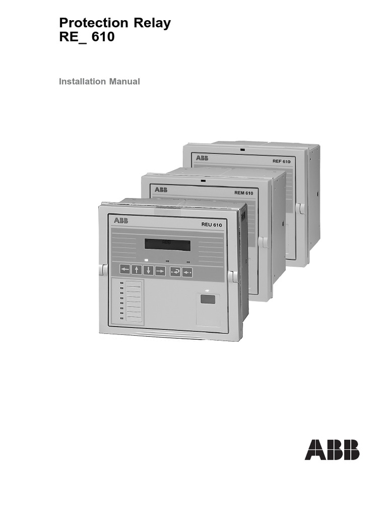 Protection Relay RE - 610: Installation Manual | PDF | Relay ...