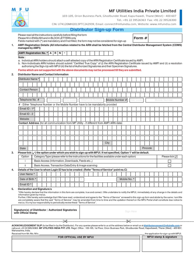 Distributor Sign Up Form | PDF | Computer Network | Image Scanner