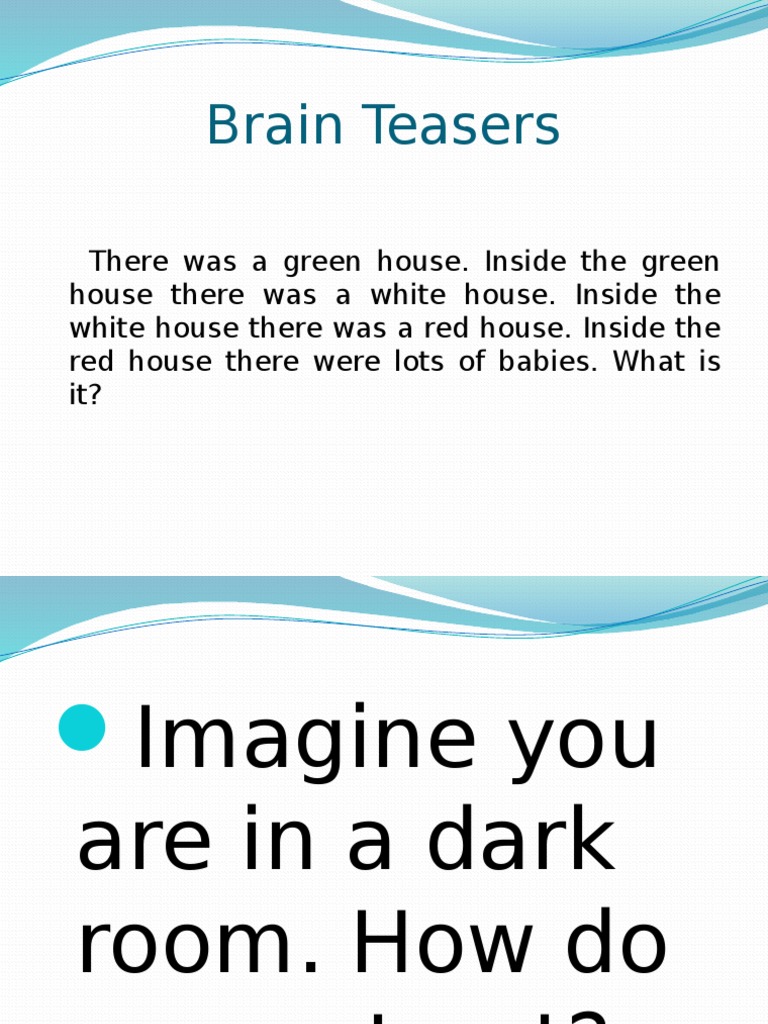 Brain Teasers | PDF | Language Arts & Discipline | Self-Improvement