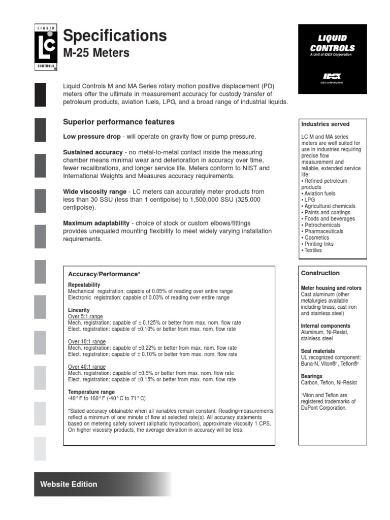 LC Meter Technical Information | PDF | Valve | Flow Measurement