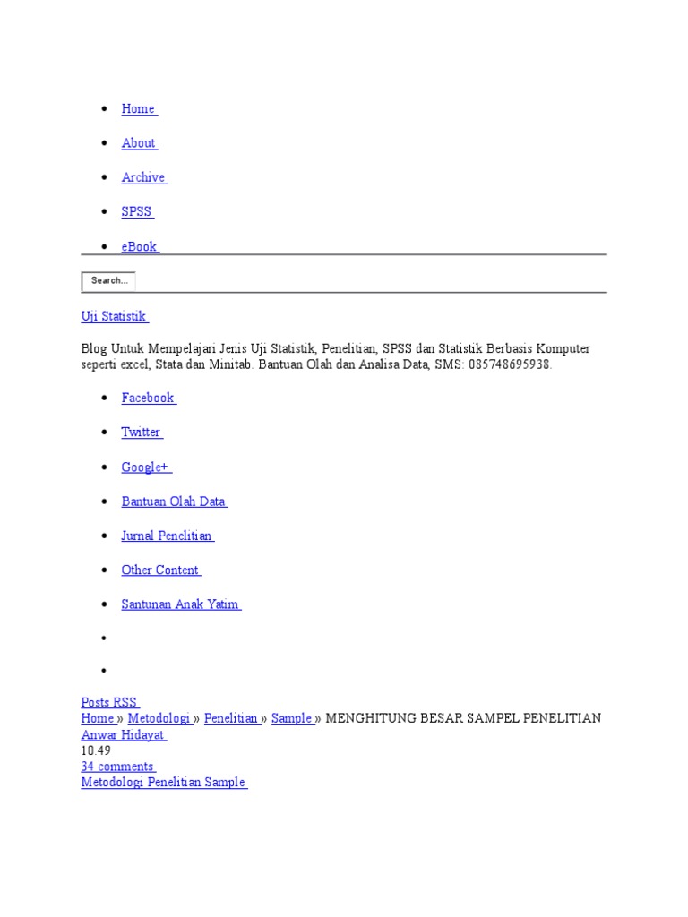 Contoh Rumus Case Control | PDF