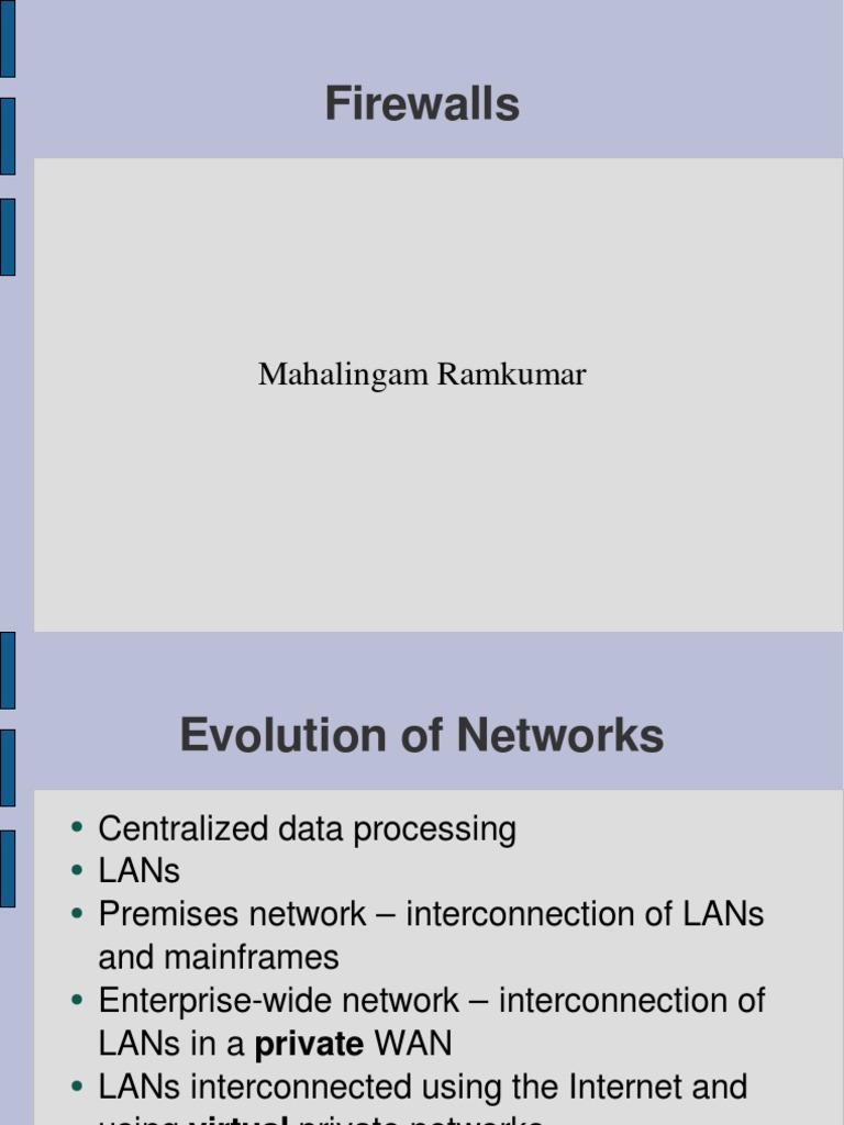 Firewalls | PDF | Firewall (Computing) | Proxy Server