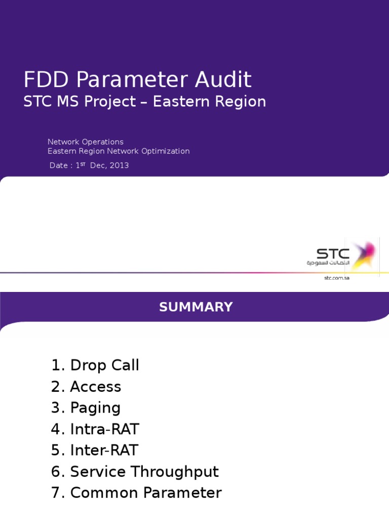 FDD Parameter Audit - 20131201 | PDF | Decibel | Electronic Engineering