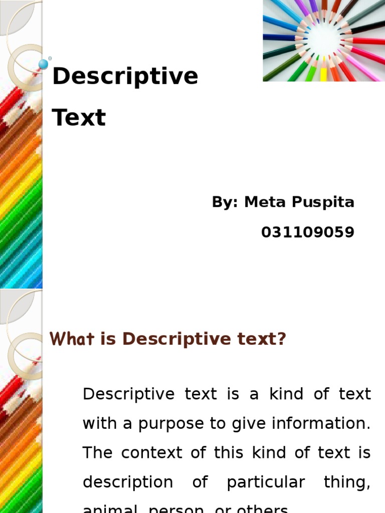Understanding Descriptive Text Structure | PDF