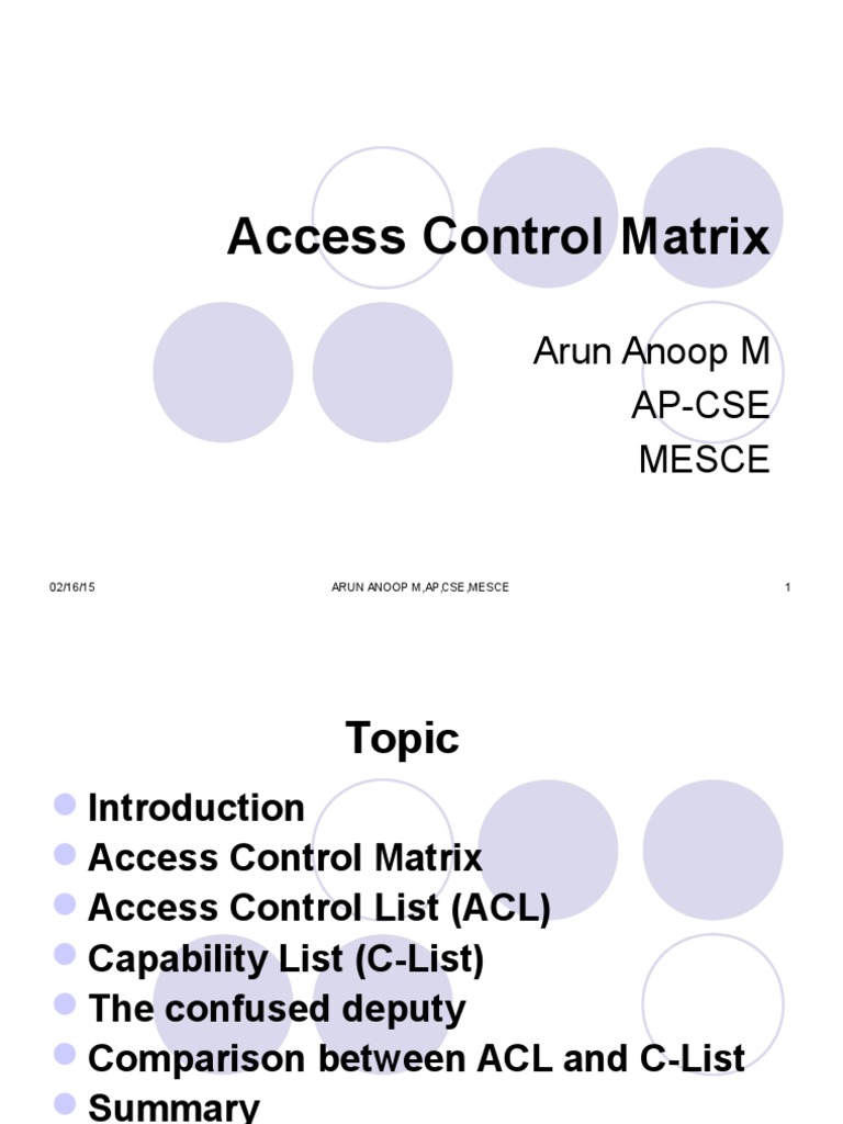 Access Control Matrix and Confused Deputy | PDF | Access Control | Compiler