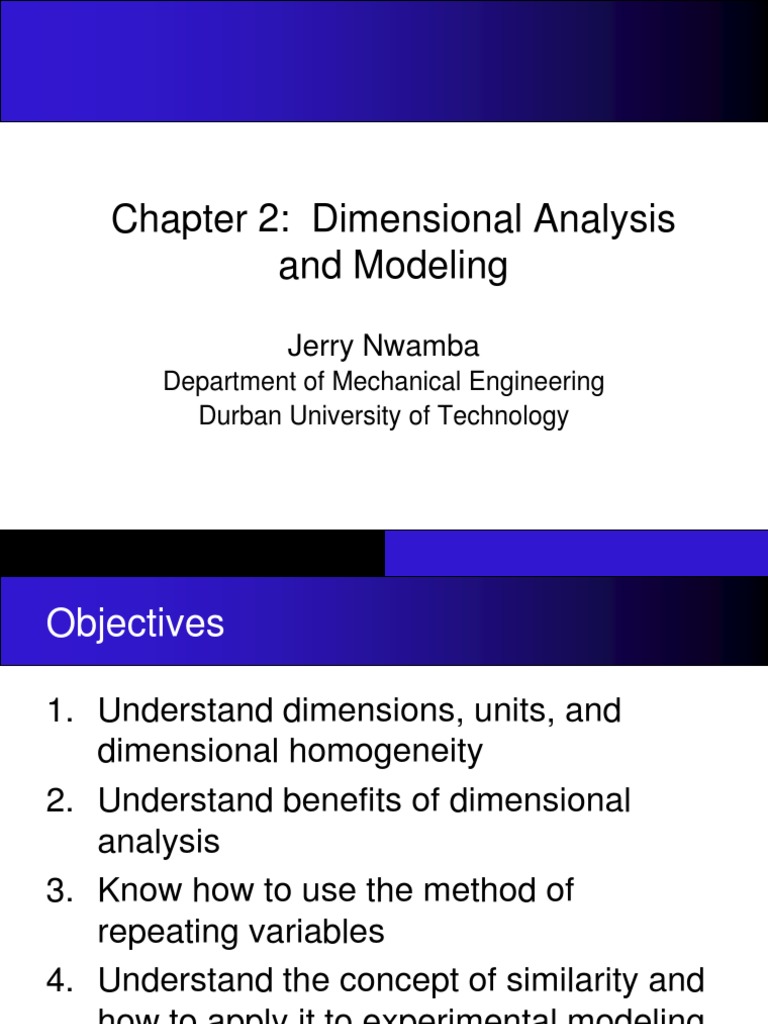 Fluid Mechanics 4: Dimensional Analysis and Modeling | PDF ...