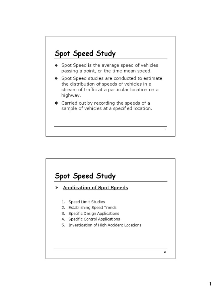 Spot Speed Study | Standard Deviation | Confidence Interval