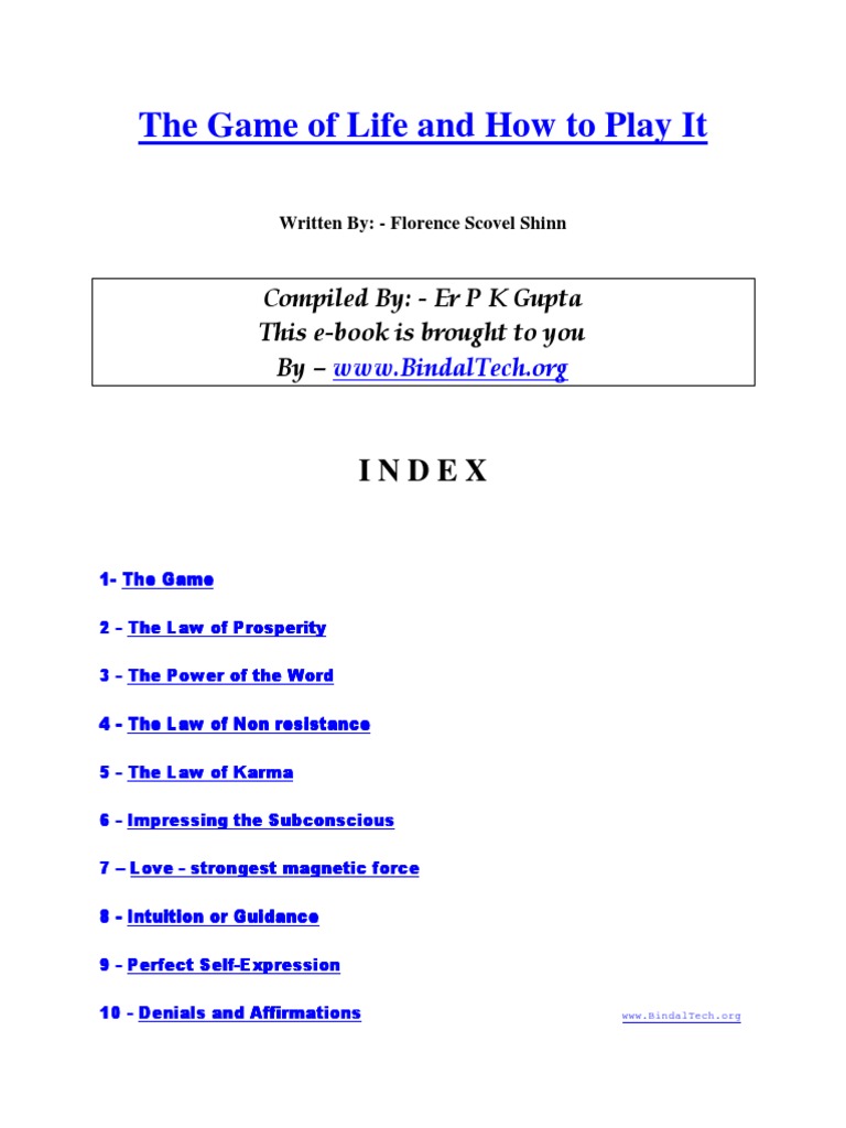 The Game of Life and How To Play It | PDF | Soul | Mind