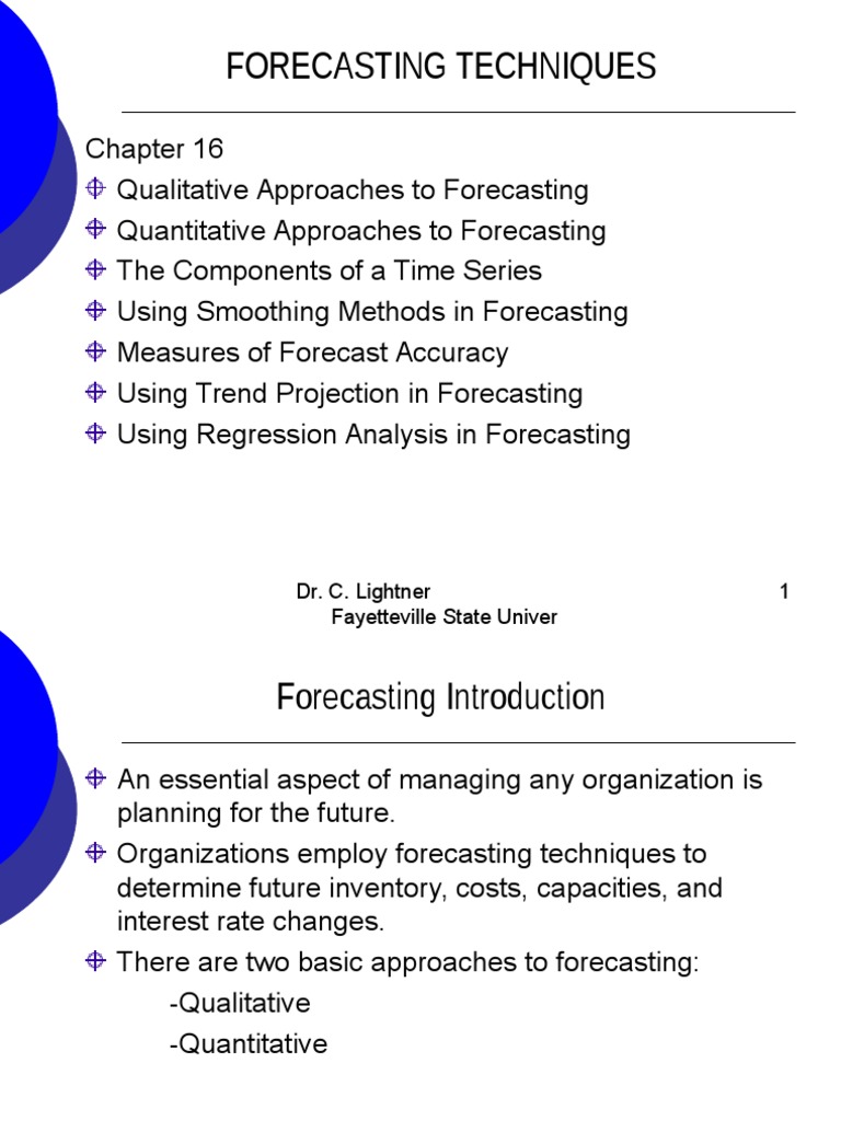 Forecasting Techniques | PDF | Moving Average | Forecasting