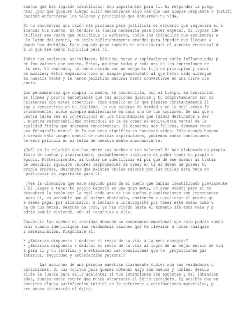 Siete Pasos para Convertir Sus Sueños en Realidad - Camilo Cruz | PDF | Hora | Mente