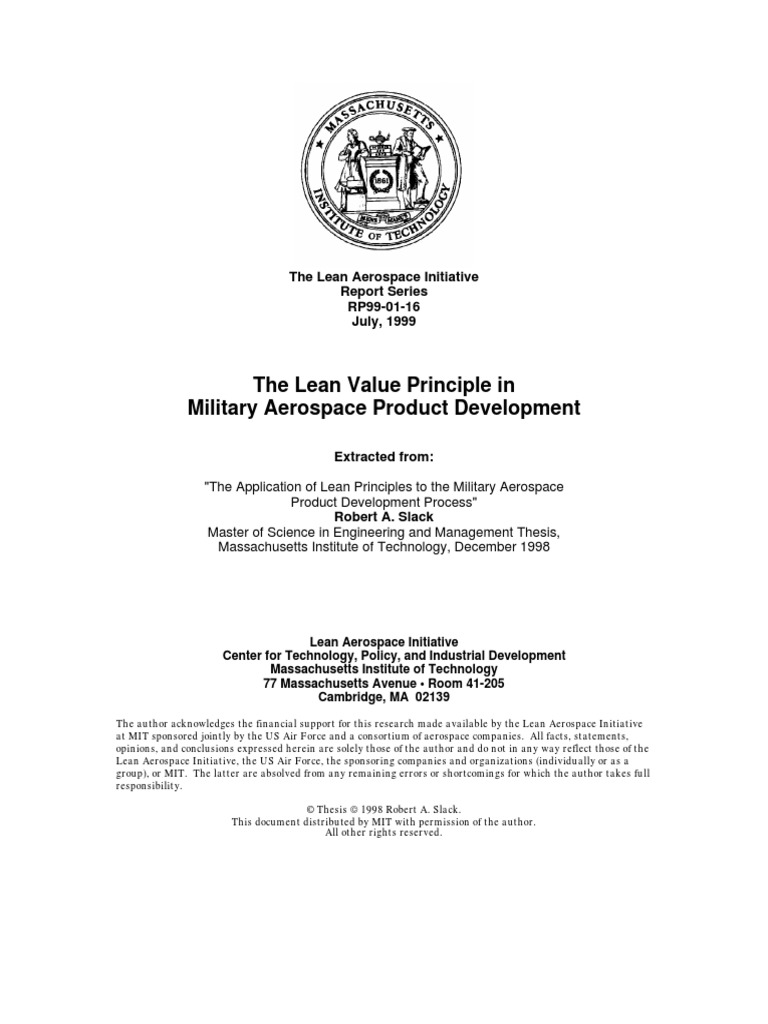 The Lean Value Principle | PDF | Lean Manufacturing | New Product ...