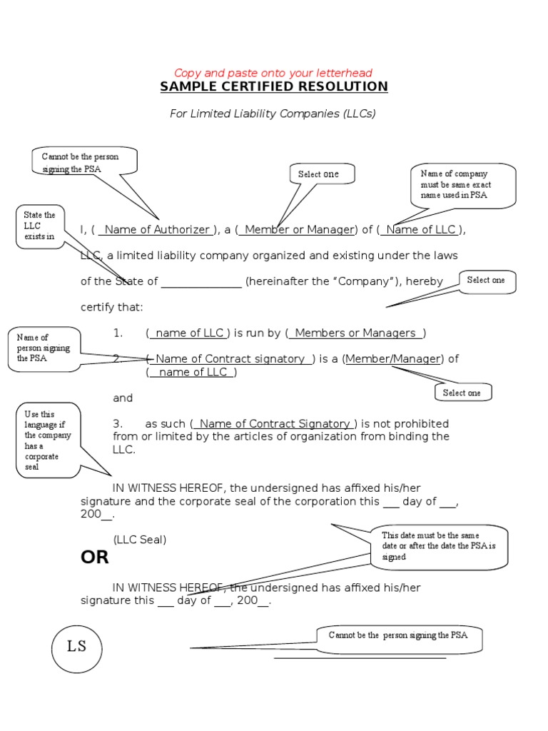Psa Sample LLC | PDF