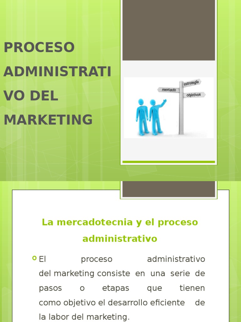 Proceso Administrativo Del Marketing | PDF | Planificación | Marketing