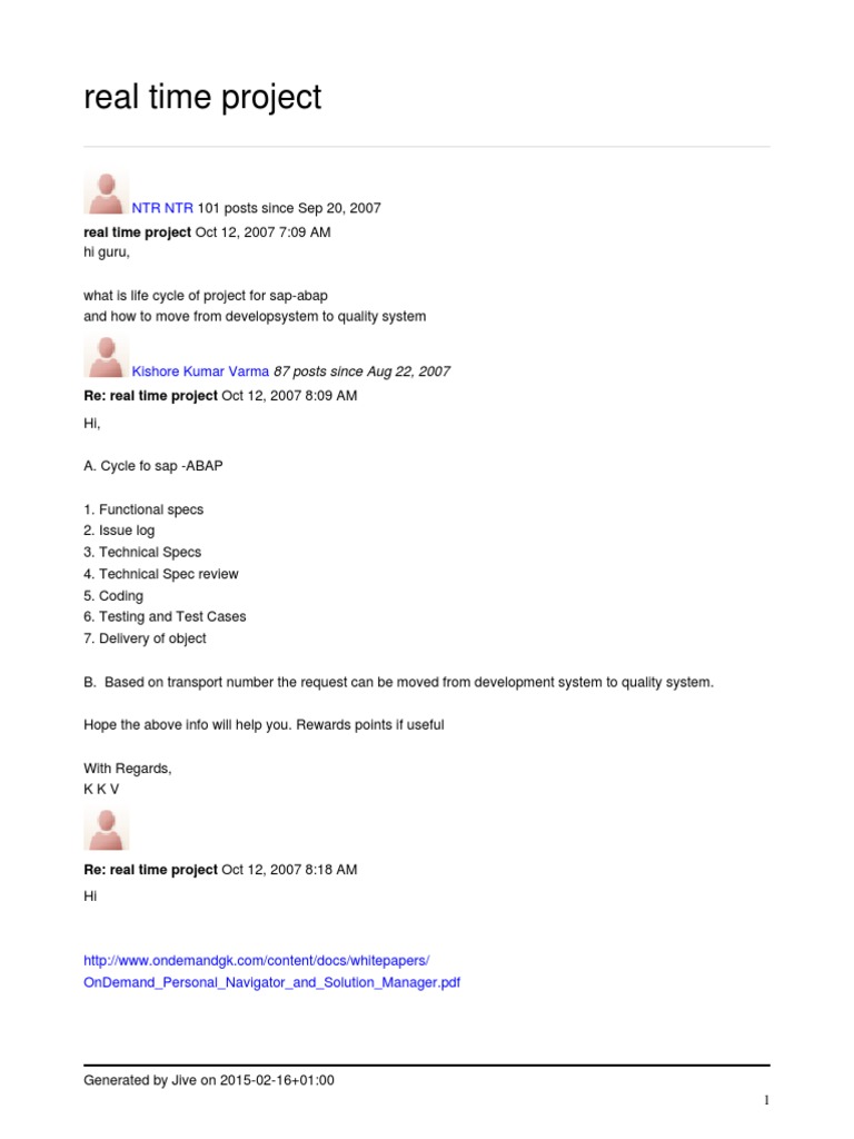 SAP ABAP Project Lifecycle Guide | PDF | Business