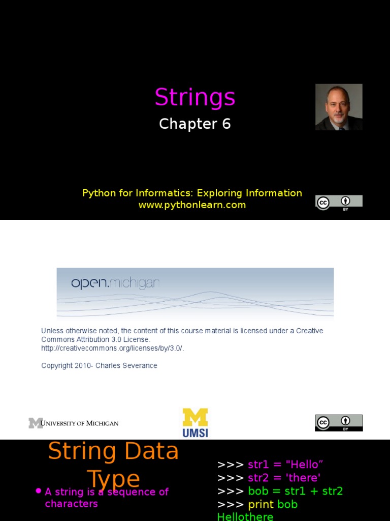 Py4Inf 06 Strings | PDF | String (Computer Science) | Notation Py4Inf 06 Strings | PDF | String (Computer Science) | Notation