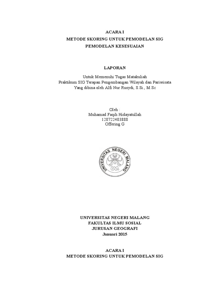 Metode Skoring Pemodelan SIG Longsor | PDF | Teknologi & Rekayasa