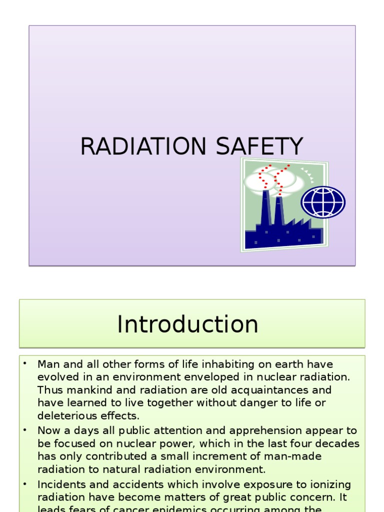 Radiation Safety Radiation Safety | PDF | Radioactive Contamination ...