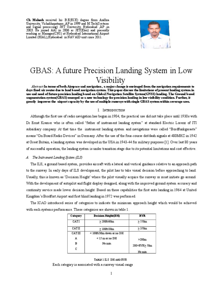 Future of Precision Landing: GBAS Insights | PDF | Aerospace ...