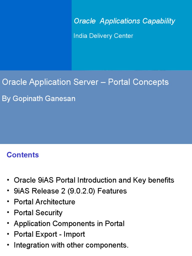 Oracle Application Server Oracle9iAS Portal | PDF | Hypertext Transfer Protocol | Web Server